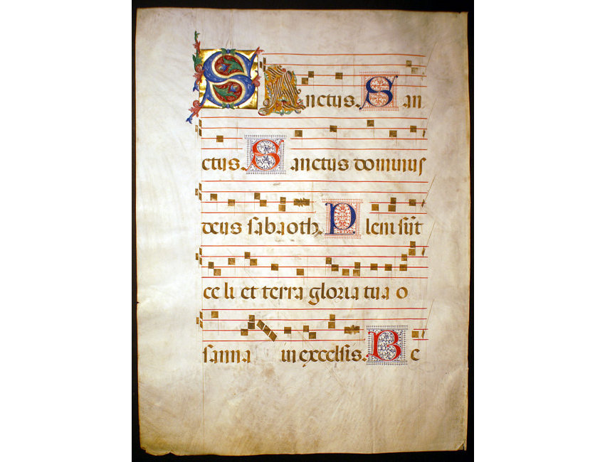 Medieval Gregorian Chant 1632 POLAND ILLUMINATED MANUSCRIPT GREGORIAN